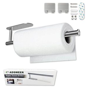 paper towel holder under cabinet, adhesive paper towel holders wall mount, sus 304 stainless steel silver