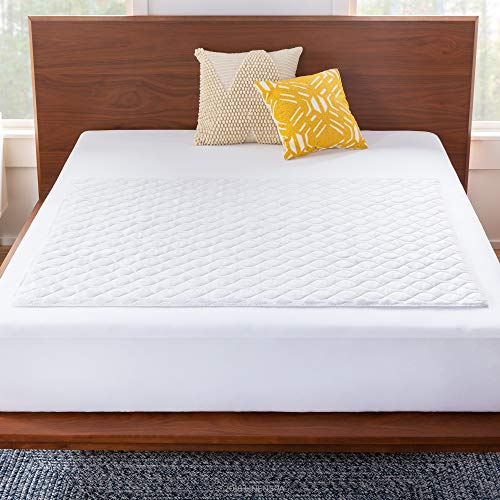 Linenspa 44" x 52" Skid Resistant Waterproof Sheet and Mattress Protector Pad-Highly Absorbent-Machine Washable-Quilted, White