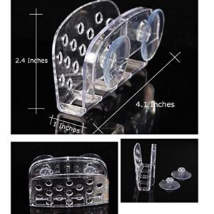 AMUONTY 2 Pack Sponge Holders with Suction,Clear Plastic Container, Kitchen Dish Sponge Holder, Bathroom Accessory, Space Saving Sink Countertop Organizer