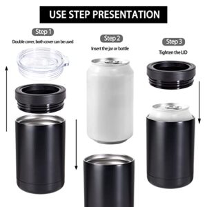 Can Cooler 3in x 4.25in Can Cooler insulated 3-in-1 Stainless Steel Beer Can Cooler universal (1pack)