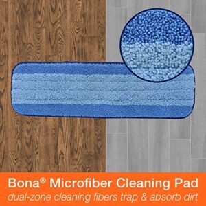 Bona Microfiber Pad 3-Pack includes Dusting, Cleaning, and Deep Cleaning Pad, for Hardwood and Multi-Surface Floors, fits Bona Family of Mops