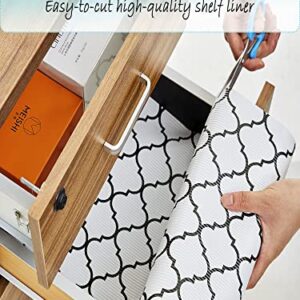 BHCORNER White Shelf Liners For Kitchen Cabinets 12"x20FT Cabinet Liner,Waterproof Contact Paper For Cabinet ,Easy To Cut Drawer Liner For Kitchens Non-Slip Refrigerator Liners For Shelves(12x240inch)