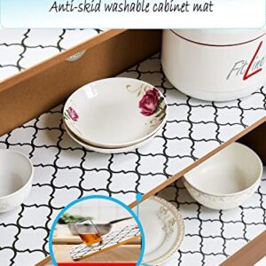 BHCORNER White Shelf Liners For Kitchen Cabinets 12"x20FT Cabinet Liner,Waterproof Contact Paper For Cabinet ,Easy To Cut Drawer Liner For Kitchens Non-Slip Refrigerator Liners For Shelves(12x240inch)