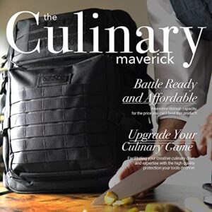 Chef Knife Bag Tactical Backpack | Knife Carrying Case with 30+ Pockets for Knives and Culinary Tools | Knife Organizer Bag for Chefs & Culinary Students | Knives & Tools Not Included (XL Size)