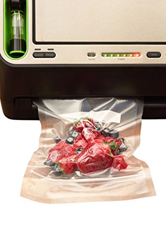 50 Zipper Vacuum Sealer Bags: Quart Size (8" x 12") - OutOfAir Vacuum Seal Zip Bags, Works with FoodSaver & Other Savers, 33% Thicker BPA Free Commercial Grade Great for Snacks On The Go