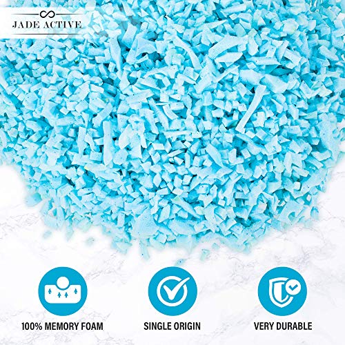 Jade Active Bean Bag Filler, 10 LBS Premium Bean Bag Booster Shredded Memory Foam, Soft Foam Stuffing for Dog Bed or Couch Cushion, Bean Bag Filling Even for Artwork