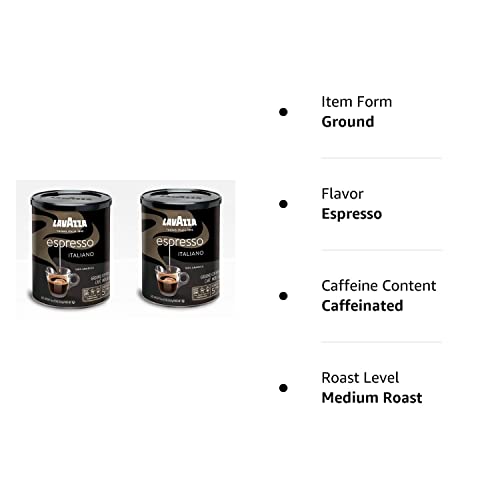 Lavazza Ground Coffee - Caffe Espresso - 8 oz - 2 pk