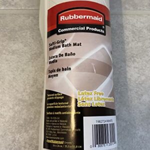 Rubbermaid Commercial Products Safti-Grip Bath and Shower Mat, Medium, White, Non-Slip for Tub