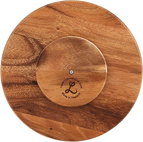 Lipper International Acacia Wood 10" Kitchen Turntable