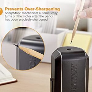 Bostitch Vertical Electric Pencil Sharpener, Powerful Stall-Free Motor, Prevents Over-Sharpening, Black (EPS5V-BLK)