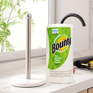 Songtec Marble Paper Towel Holder Countertop, Weighted Base Kitchen Paper Holder Counter, Stand Paper Roll Holder - One Hand Pull & Tear