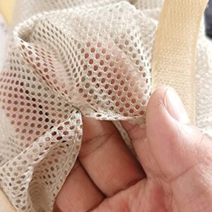 Hanging Mesh Storage Bags 5Pack Potatoes Bags Onion Bags Mesh Garlic Net Bags Long and Large Reusable Net Storage Produce Bags (Beige)