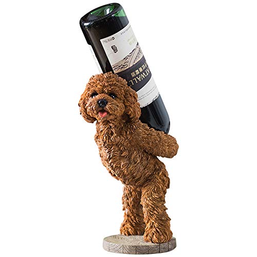 Yooce Puppy Dog Wine Holder Statue Tabletop Wine Rack