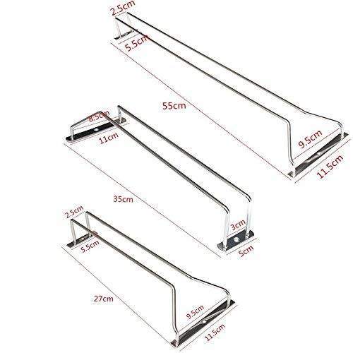 Fangfang Stainless Steel Wine Glass Hanger Rack, Wall Mounted Wine Rack,Under Cabinet Stemware Rack (21 Inch)