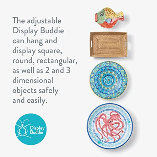 Display Buddie Medium Adjustable Plate Hanger for Plates, Platters, Bowls & Other Objects 10-16" Overall, and up to 10 lbs.