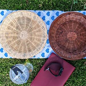 CTRL A TAB Handmade Bamboo Paper Plate Holder For Home Party Daily Dinning Picnic Wall Decorate