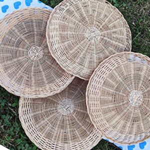 CTRL A TAB Handmade Bamboo Paper Plate Holder For Home Party Daily Dinning Picnic Wall Decorate