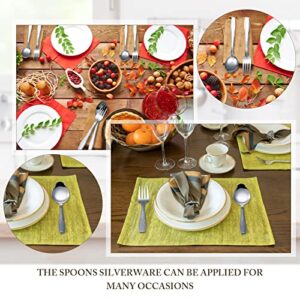 100 Pieces Forks and Spoons Silverware Set Stainless Steel Flatware Cutlery Set Dinner Forks and Spoons Mirror Polished Dishwasher Safe Utensil for Kitchen Restaurant or Home