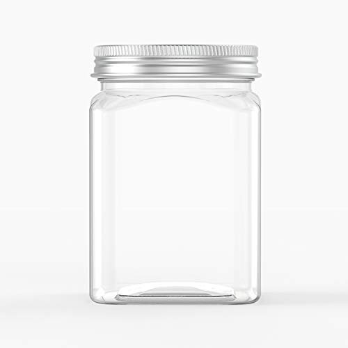 24 Ounce Clear Plastic Jars Storage Containers With Lids For Kitchen & Household Storage Airtight Container 3 PCS