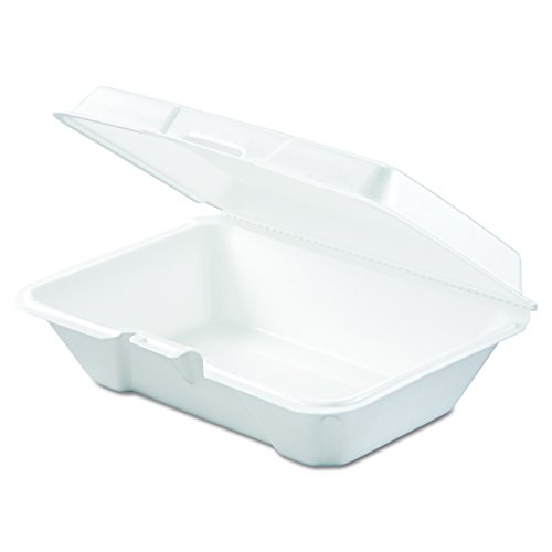 Dart 205HT1 Carryout Food Container, Foam, 1-Comp, 9 3/10 x 6 2/5 x 2 9/10 (Case of 200)