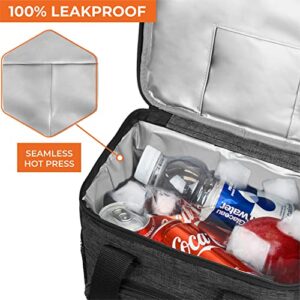 OPUX Insulated Collapsible Soft Cooler 9 Quart | Lunch Bag for Men, Small Travel Cooler for Camping, Family, BBQ, Picnic, Beach, Car, Soft-Sided Leakproof Lunch Box for Work | Fits 16 Cans (Charcoal)