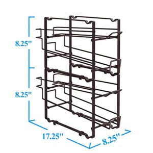 Wisdom Star 2 Pack Soda Can Organizer Rack for Pantry, Stackable Beverage Soda Can Storage Dispenser Holder for Refrigerator, Cabinet, Brown