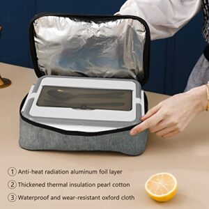 MDHAND Electric Lunch Box, Heating Lunch Box, 2 In 1 Food Warmer Lunch Box 110V/12V for Car and Home, 304 Stainless Steel Lunch Box Container, Upgrade 60W Faster Heating Food Warmer Lunch Box