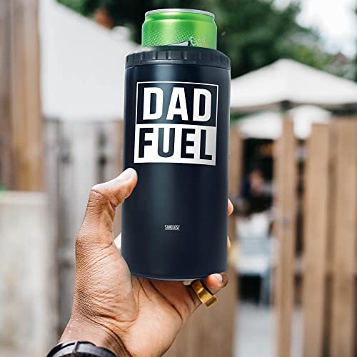 SANDJEST 4-in-1 Dad Tumbler Gifts for Dad from Daughter Son - 12oz Dad Fuel Can Cooler Tumblers Travel Mug Cup - Stainless Steel Insulated Cans Coozie Christmas, Birthday, Father's Day Gift for Daddy