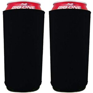 blank neoprene 24 oz. can coolie (2 pack, black)