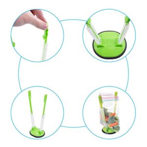 Bag Holder for Plastic Bags, Freezer Meal Ziplock Bag Holder Stand, Adjustable Hands-free Open Baggy Rack Storage Bag Holder Stand for Food Prep Bag, Gallon Baggie Holders Stand, Kitchen Gadget (4pcs)