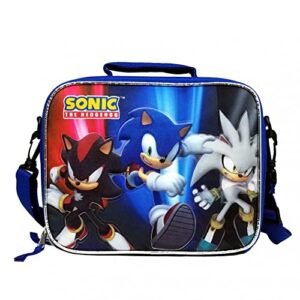 sonic the hedgehog insulated lunch bag with adjustable shoulder straps