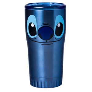 silver buffalo lilo and stitch travel mug, 20 ounces