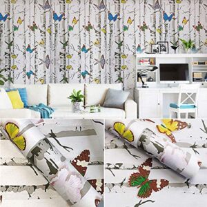 lifavovy peel and stick wallpaper removable sticker wall paper decorative colorful butterfly self adhesive shelf liner roll 17. 7 inch x 32.8 ft