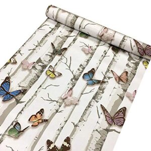 LIFAVOVY Peel and Stick Wallpaper Removable Sticker Wall Paper Decorative Colorful Butterfly Self Adhesive Shelf Liner Roll 17. 7 INCH x 32.8 FT