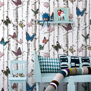 LIFAVOVY Peel and Stick Wallpaper Removable Sticker Wall Paper Decorative Colorful Butterfly Self Adhesive Shelf Liner Roll 17. 7 INCH x 32.8 FT