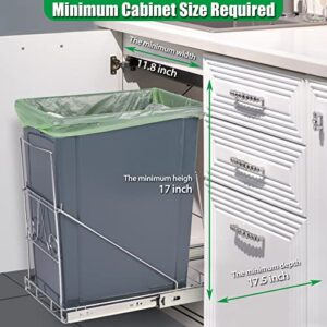 WHITE TIGER Pull Out Trash Can Under Cabinet Slide Out Shelf, Under Sink Garbage Trash Can Sliding Shelf Organizer for Kitchen Cabinet/Sink Cabinet /Laundry Hamper Cabinet (Trash Can Not Included)