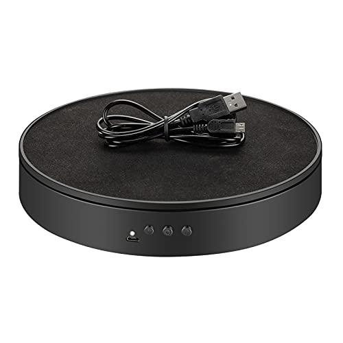 Apobob 360 Degree Turntable Display Stand for Photography Display, 11lb Load Motorized Display Turntable, Electric Rotating Display Stand for Jewelry, Watch, Shoe and Video Show, Gift for Photographer