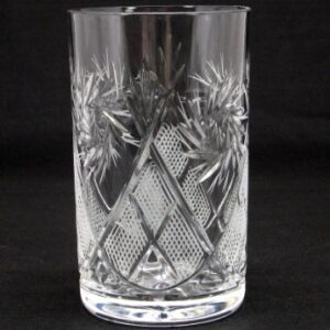 Combination 6 Russian CUT Crystal Drinking Tea Glasses W/metal Glass Holders "Podstakannik" for Hot or Cold Liquids