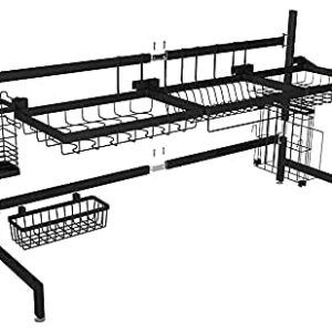 Shop Again Over The Sink Dish Drying Rack Black Large Dish Rack Drainer for Kitchen Storage Stainless Steel