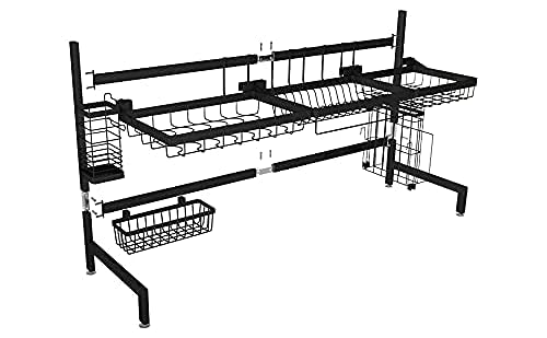 Shop Again Over The Sink Dish Drying Rack Black Large Dish Rack Drainer for Kitchen Storage Stainless Steel