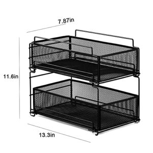 under sink organizers and storage, Xinwukeji Pull Out Cabinet Organizer 2-Tier Slide Out Sliding Shelf Under Cabinet Storage Multi-Use for Under Kitchen Bathroom Under sink organizer