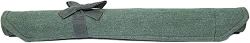 Knife Roll, Chef’s Knife Roll Case, Knife Bag, Portable 7 Slots Knife Cutlery roll Case - Waxed Canvas Knife Holders, Utensils Wrap Bag and Home Kitchen, Best Gift for Pro Chef Roll Bags (Green)