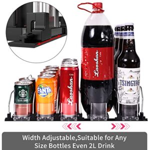 Soda Can Organizer for Refrigerator, Upgrade Beverage Drink Organizer for Fridge-Anti Scratch, Spring Pusher Drink Dispenser Beer Bottled Water POP Can Organizer for Refrigerator/Pantry Hold 25 Cans