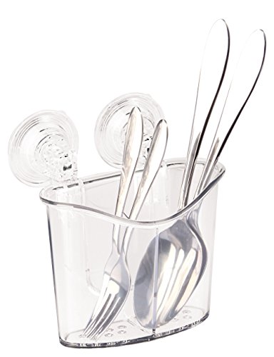 Better Houseware in-Sink Cutlery Holder, Large, Clear