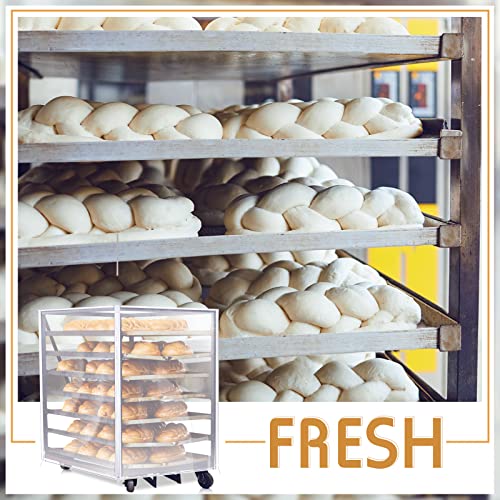 Pan Rack Cover Clear Bun Rack Cover PVC Plastic Bread Rack Cover 28 x 23 x 33 Inch, 10-Tier, Set of 2