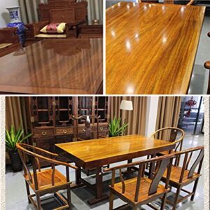 HOHOFILM 2mil Transparent Furniture Protective Film Heat Resistance Gloss Table Top Cloth Mat Self-Adhesive Stickers Clear for Wood Table Kitchen Countertop Anti-Oil 80cmx500cm