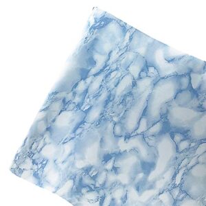 taamall simplemuji self-adhesive white blue marble peel & stick shelf liner dresser drawer sticker 17.7 inch by 79inch