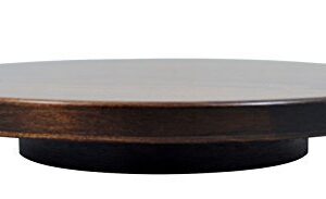 Wooden Lazy Susan Turntable – Spinning, Solid Wood Lazy Susan Organizer – Lazy Susan Turntable for Table Top/Counter Top – 360 Rotating Swivel (12”, Brown Maple Wood, Asbury Stain)