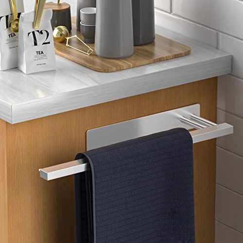 Paper Towel Holder Under Cabinet, YAYINLI Adhesive Paper Towel Holders Wall Mount - Hanging Paper Towel Rack Under Counter for Kitchen, Bathroom, SUS304 Stainless Steel Rustproof