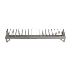 Creative Co-Op Rustic Farmhouse Metal Dish Rack with 18 Slots, Zinc Finish